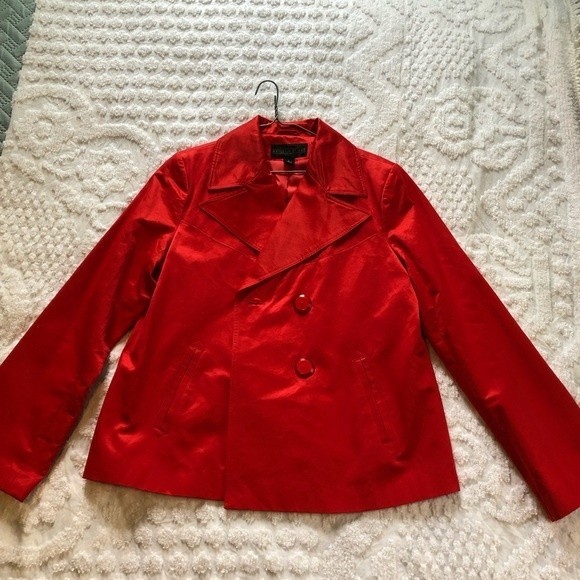 Kristen Blake | Jackets & Coats | Kristen Blake Bright Red Double ...